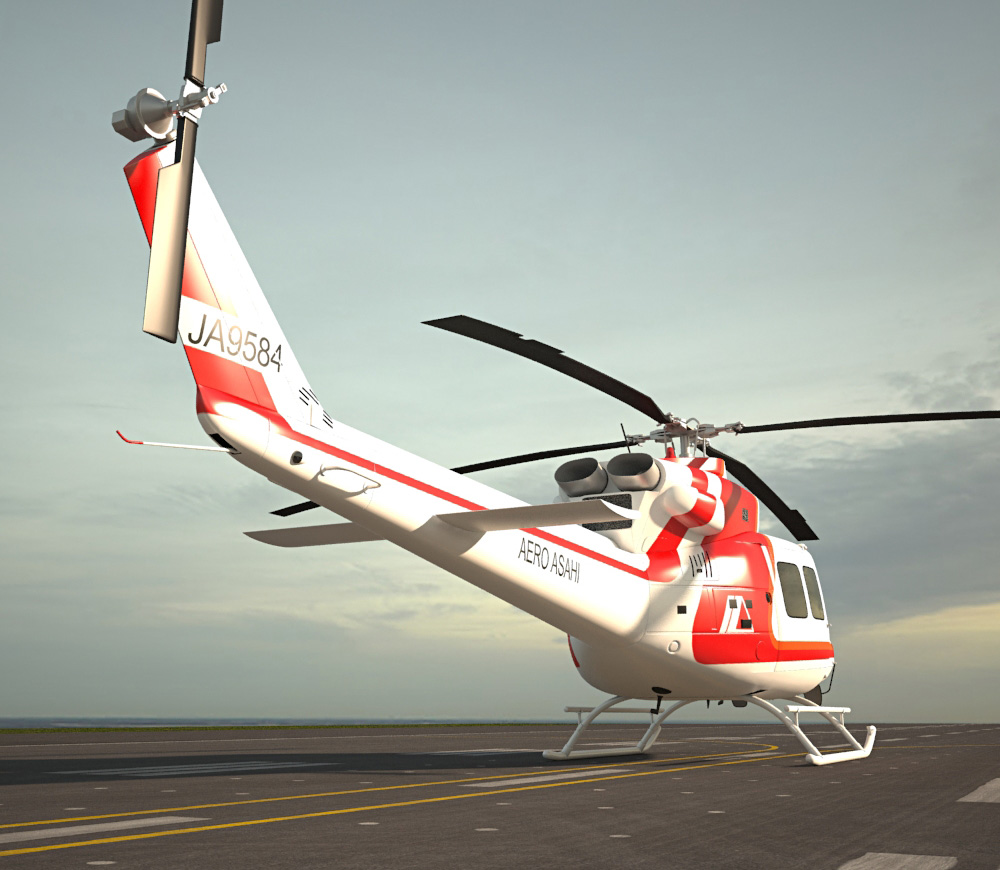 Bell 412 3D model - Download Helicopter on 3DModels.org
