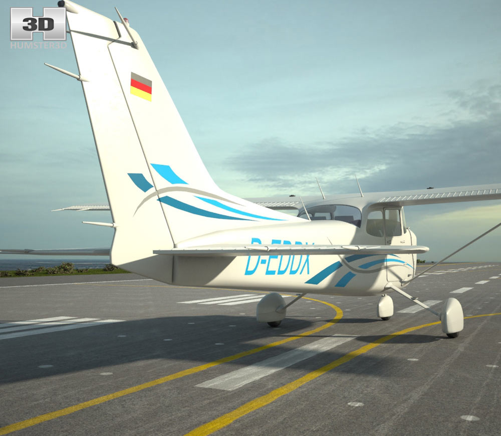 Cessna 172 Skyhawk 3D model - Download Light Aircraft on 3DModels.org