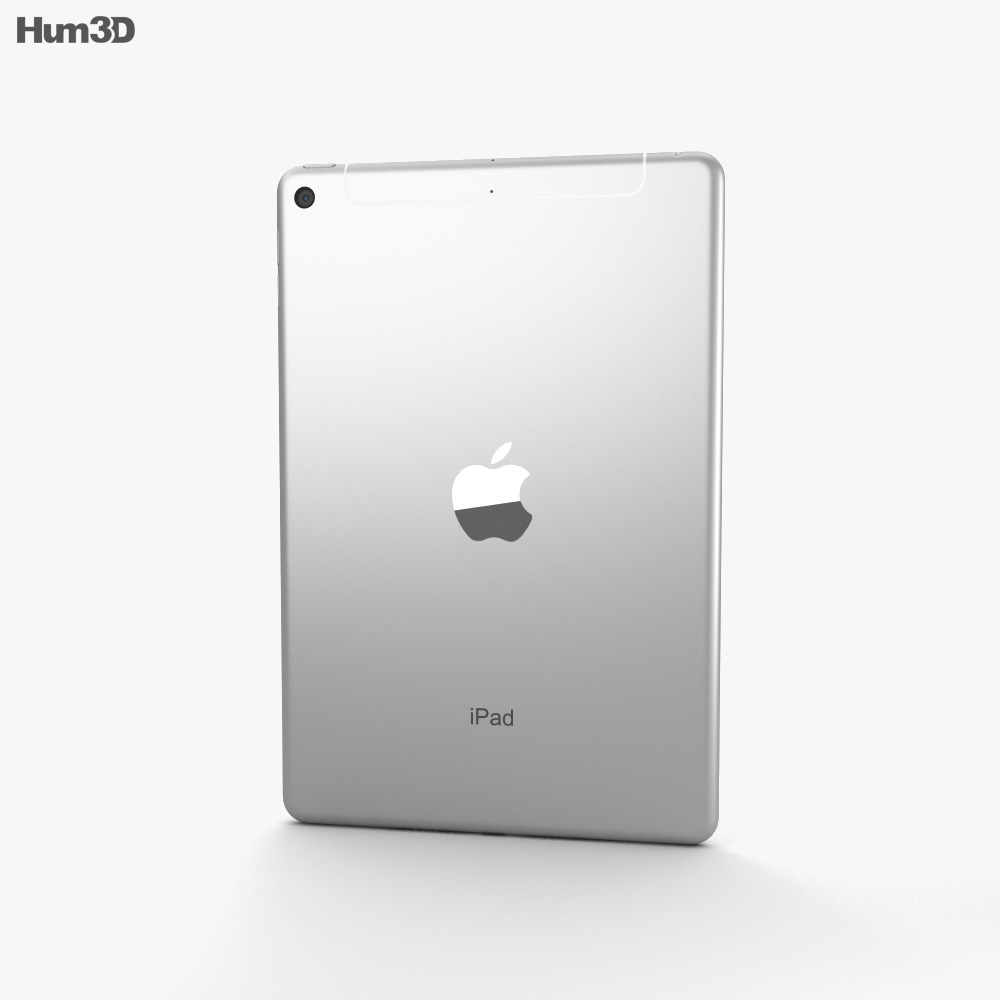 Apple iPad mini (2019) Cellular Silver 3D model - Download Tablet on ...