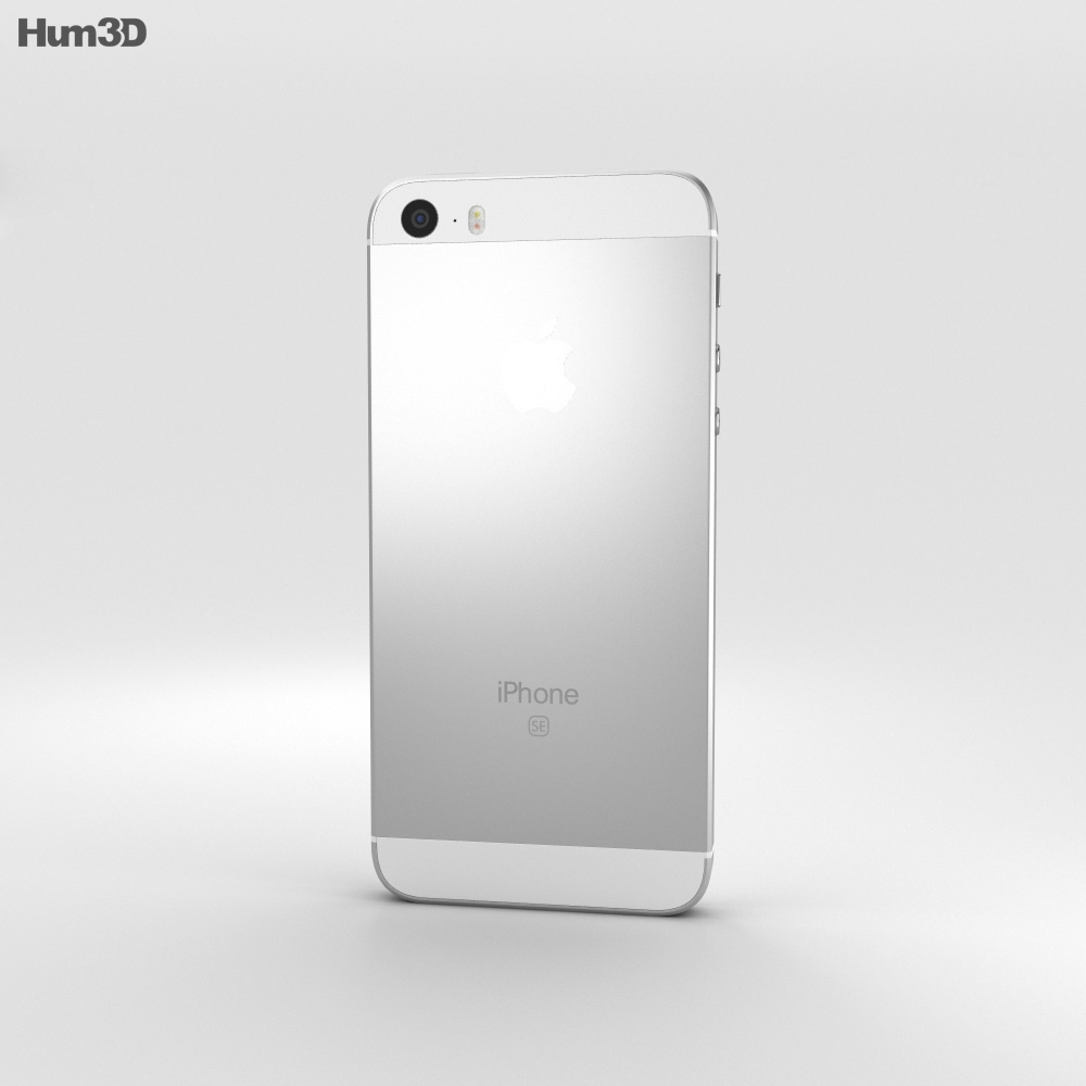 Apple iPhone SE Silver Modelo 3D - Baixar Telefone no 3DModels.org
