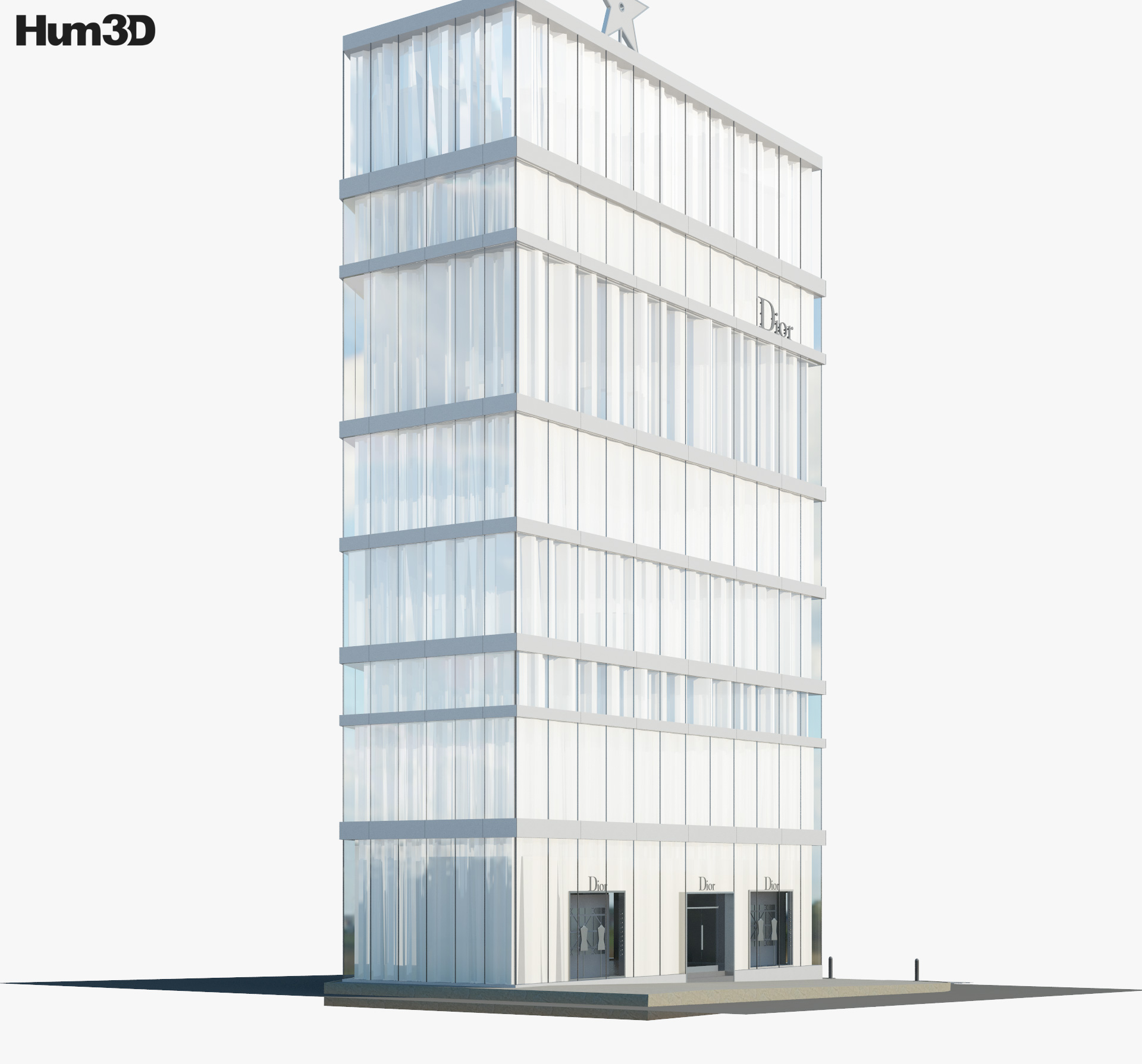 Dior store in Tokyo 3D model - Download Buildings on 3DModels.org
