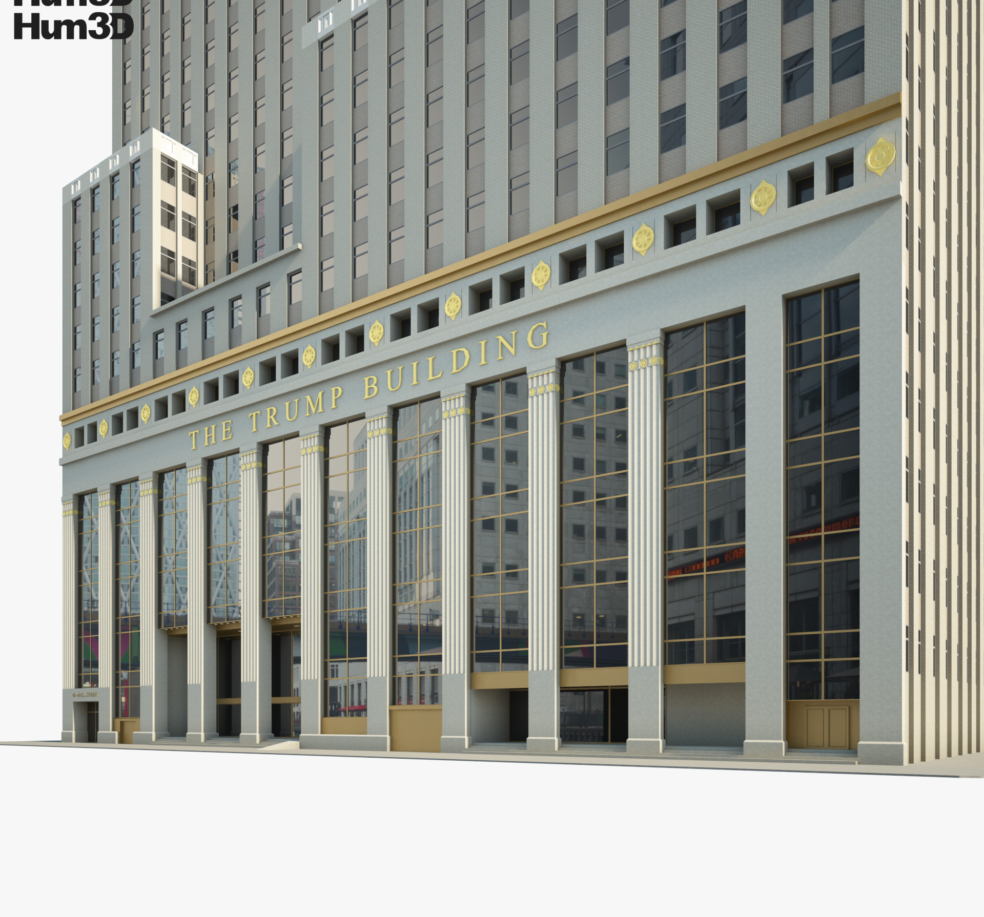 40 Wall Street Trump Building 3D model - Download Buildings on 3DModels.org