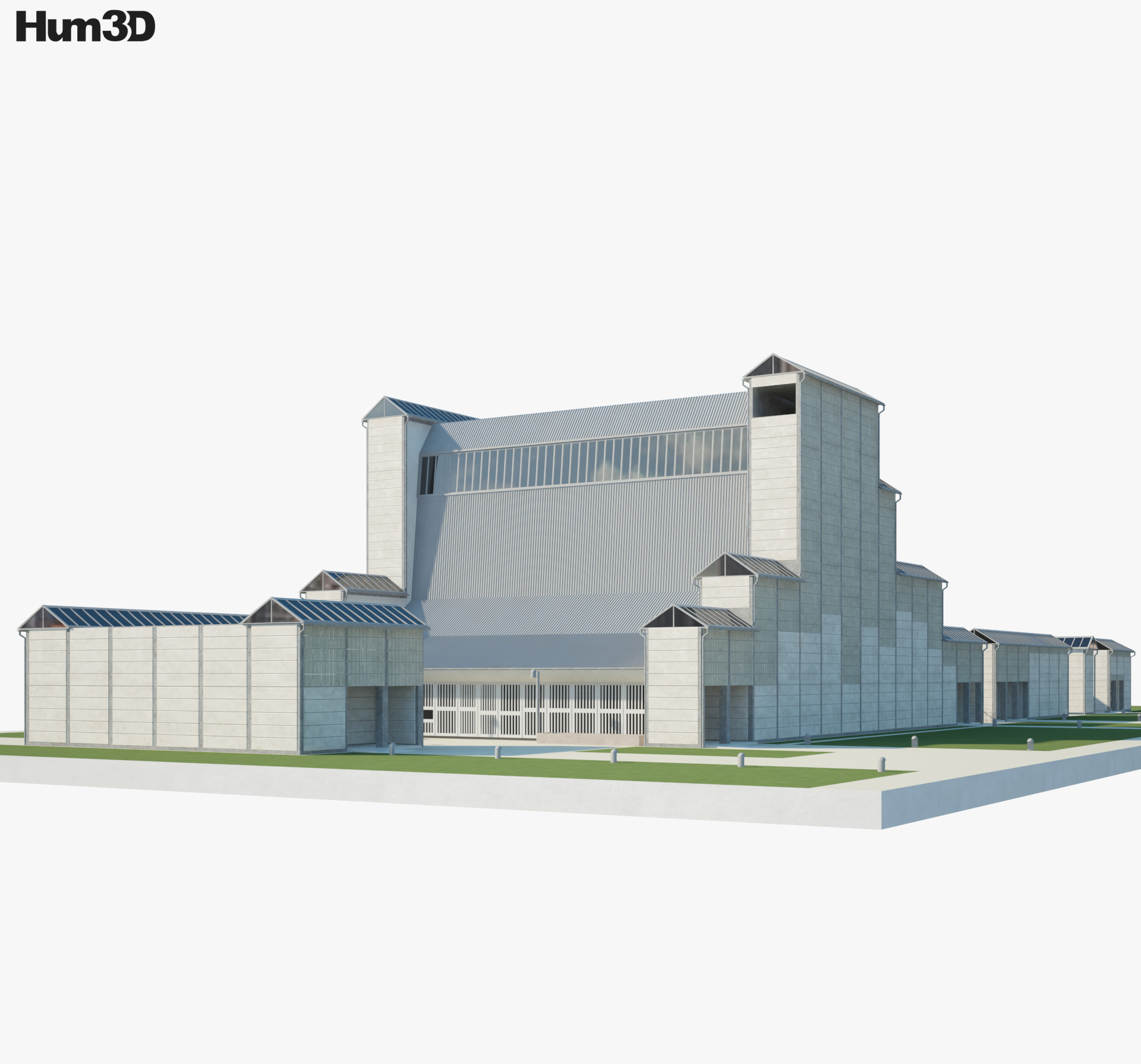 Bagsvaerd Church 3D model - Download Buildings on 3DModels.org