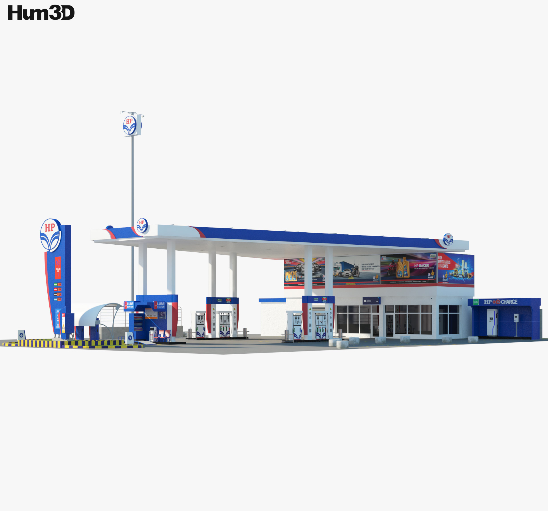Hindustan Petroleum estación de servicio Modelo 3D - Descargar ...