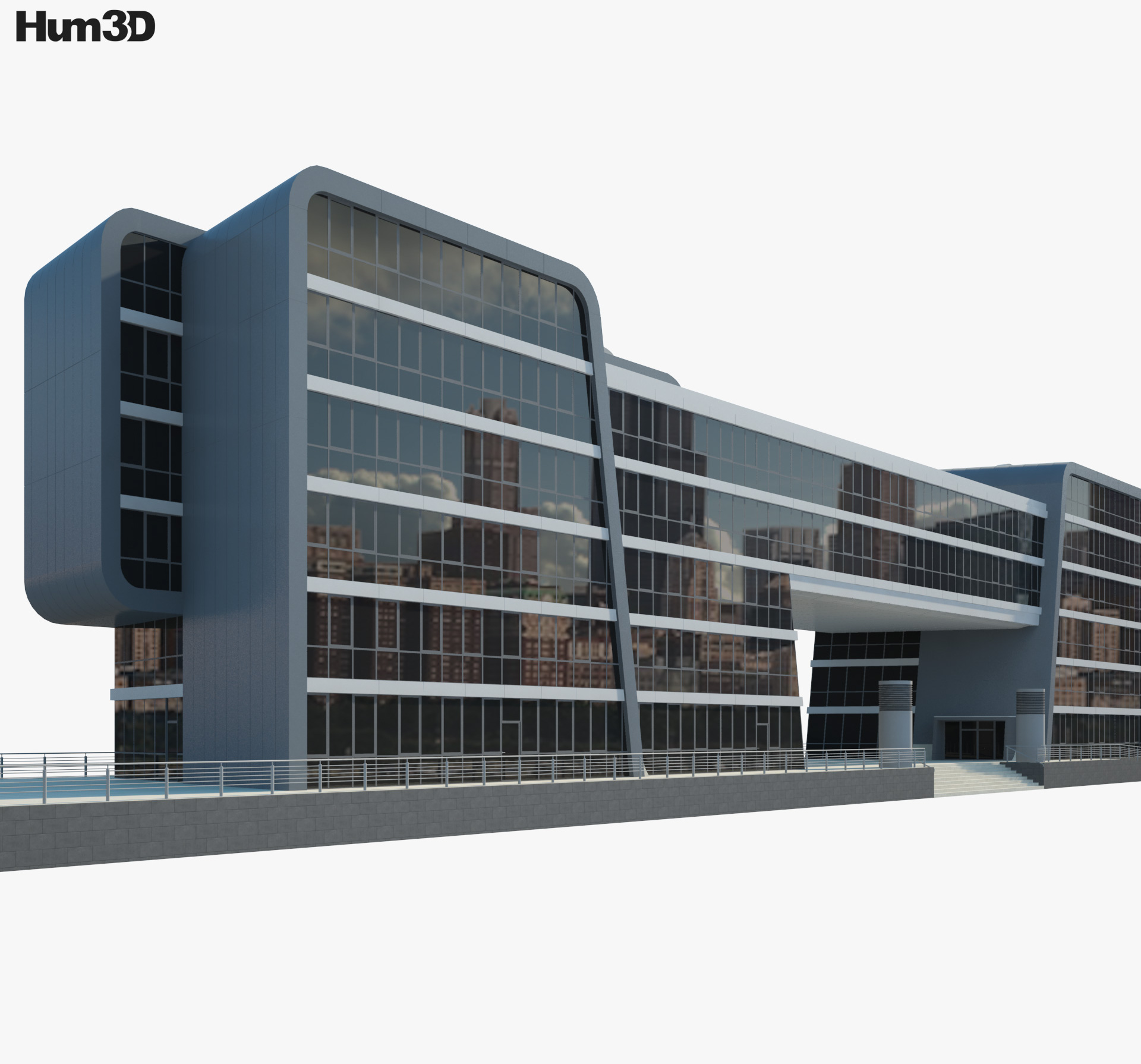 Microsoft オフィスビル Cologne 3Dモデル - ダウンロード 建物 on 3DModels.org