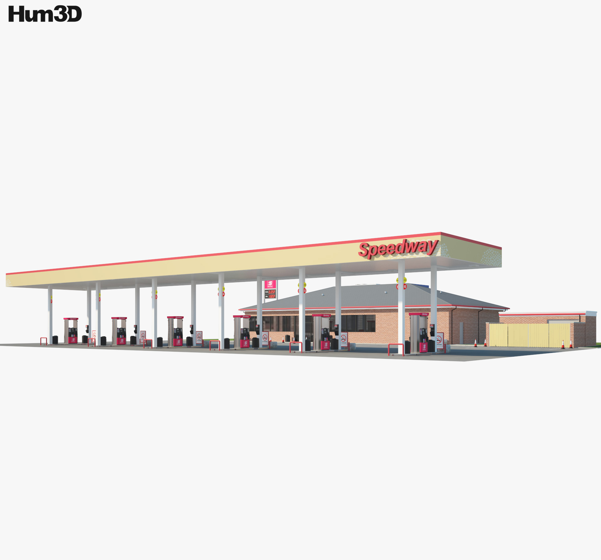 Speedway estación de servicio Modelo 3D - Descargar Commercial Building ...