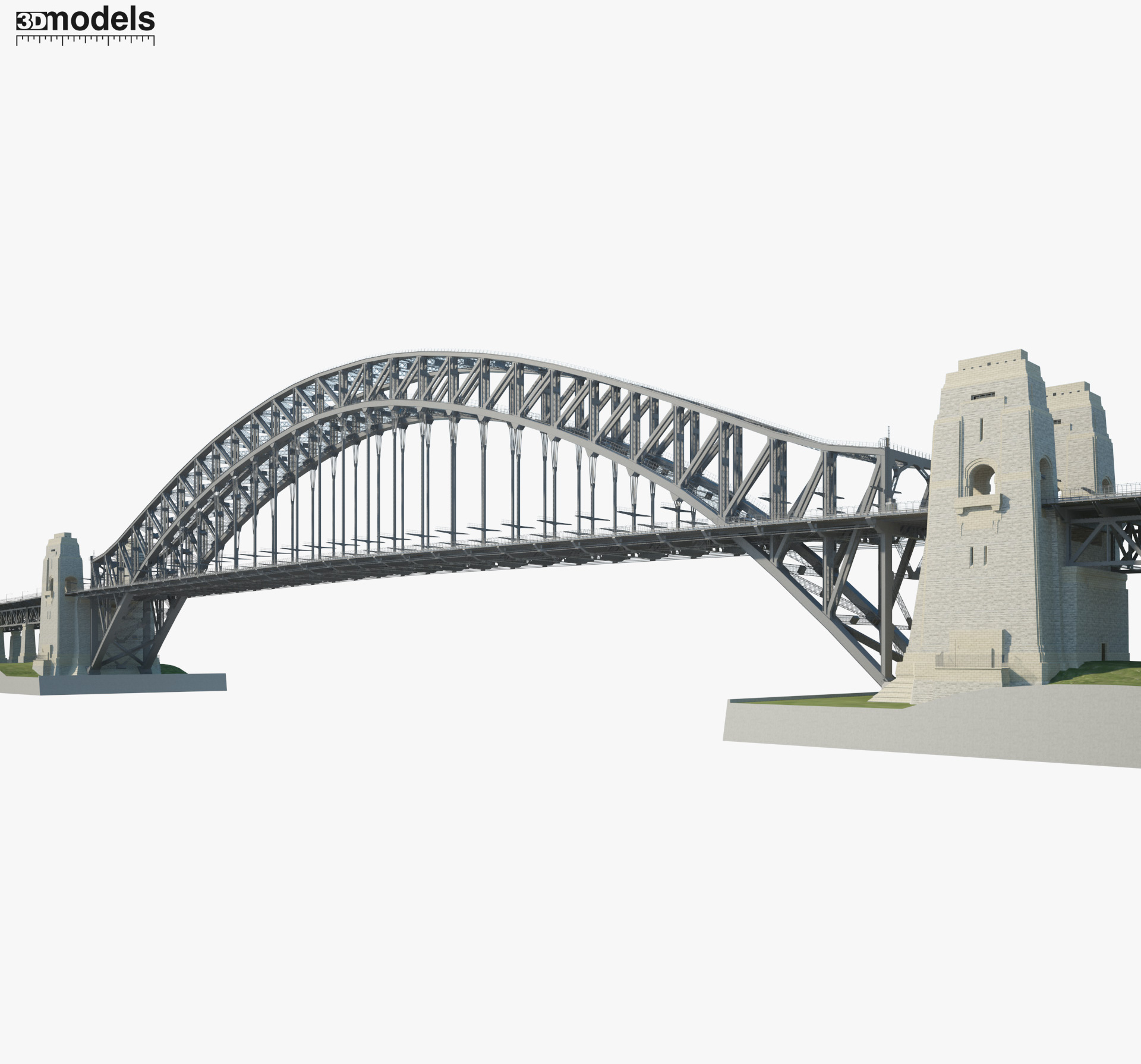 El Puente del Puerto de Sydney Modelo 3D - Descargar Infrastructure ...