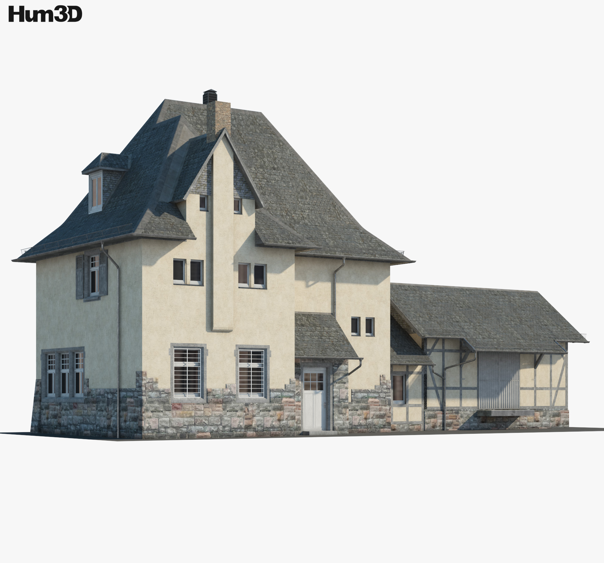 Traditional Country House 3D model - Download Buildings on 3DModels.org