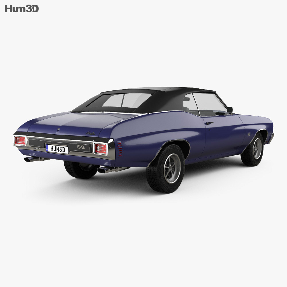 Chevrolet Chevelle SS 454 LS5 convertible 1971 3D model - Download ...
