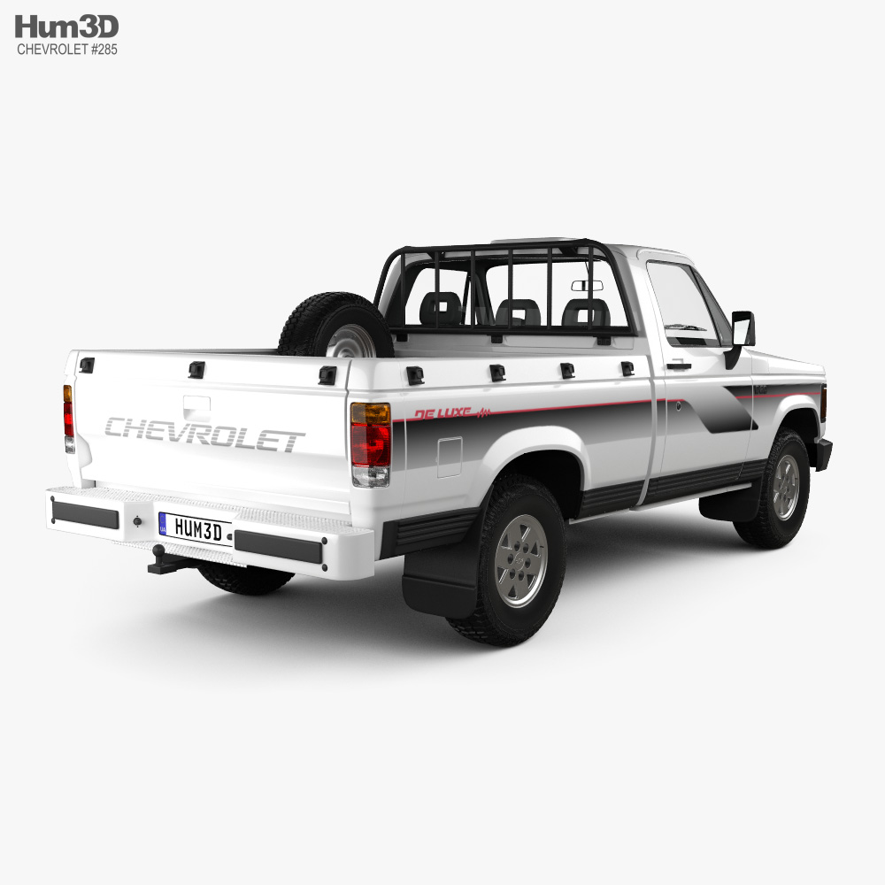 Chevrolet D-20 Cabine Única 1995 Modelo 3D - Baixar Pickup no 3DModels.org