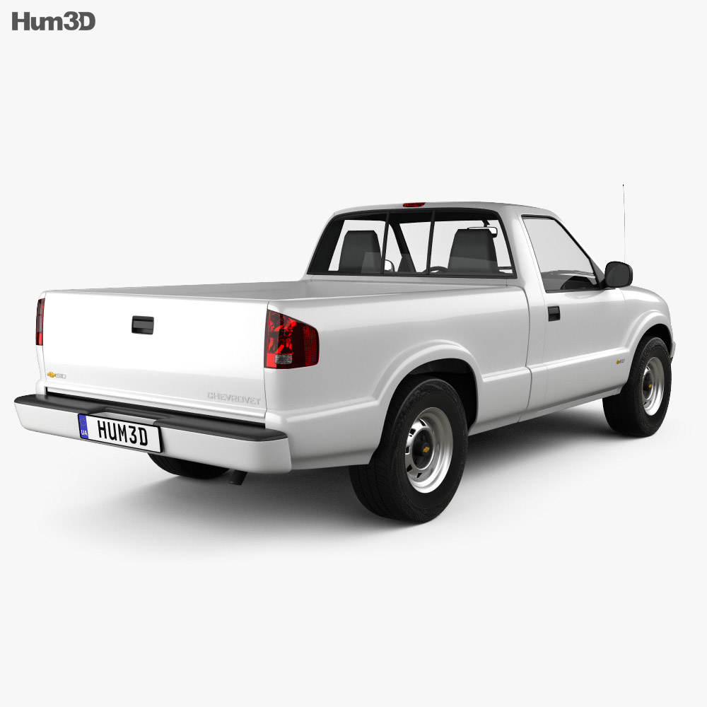 Chevrolet S10 Single Cab Standart bed 2005 3D model - Download Pickup ...