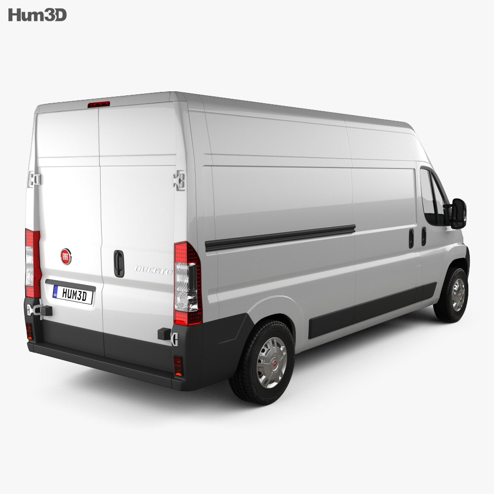 Fiat Ducato Panel Van LWB 2013 3D model - Download Van on 3DModels.org