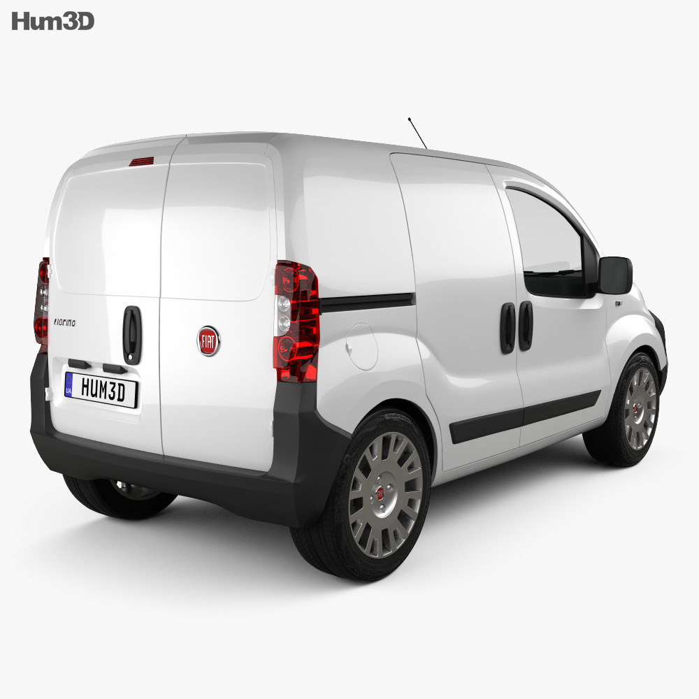 Fiat Fiorino Panel Van 2014 3D model - Download Van on 3DModels.org
