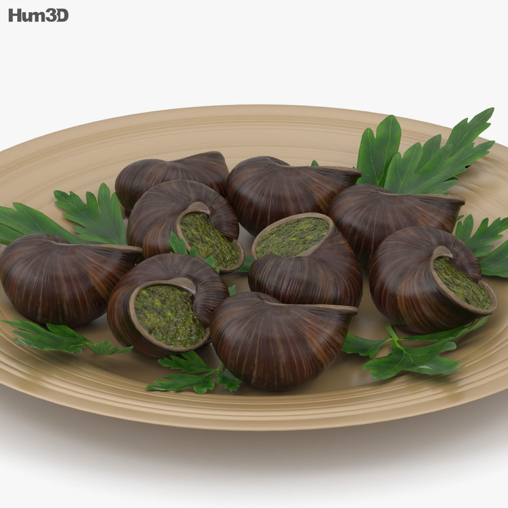Escargots 3D model - Download Seafood on 3DModels.org
