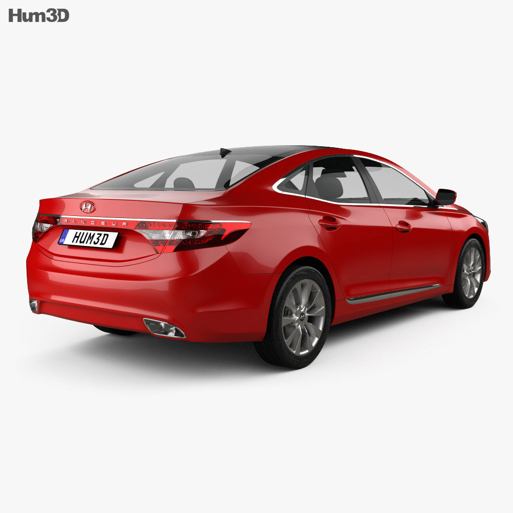 Hyundai Grandeur (HG) 2014 3D model - Download Sedan on 3DModels.org