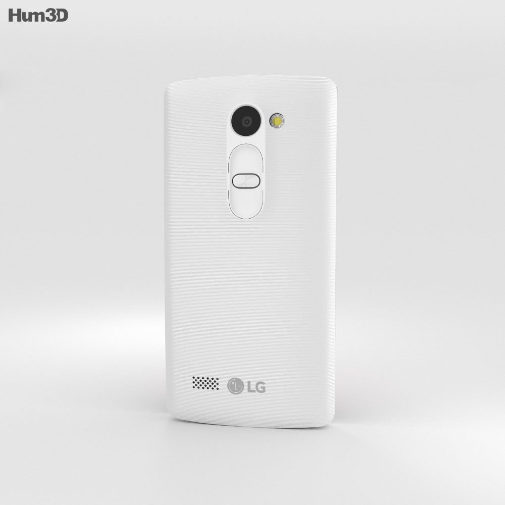 LG Leon White 3D model - Download Phones on 3DModels.org