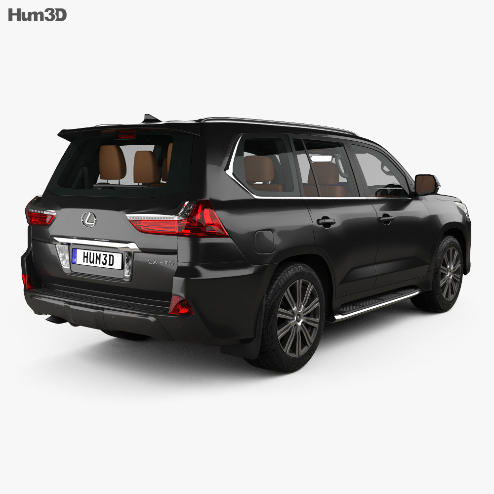 Lexus LX with HQ interior 2019 3D model - Download Crossover SUV on ...
