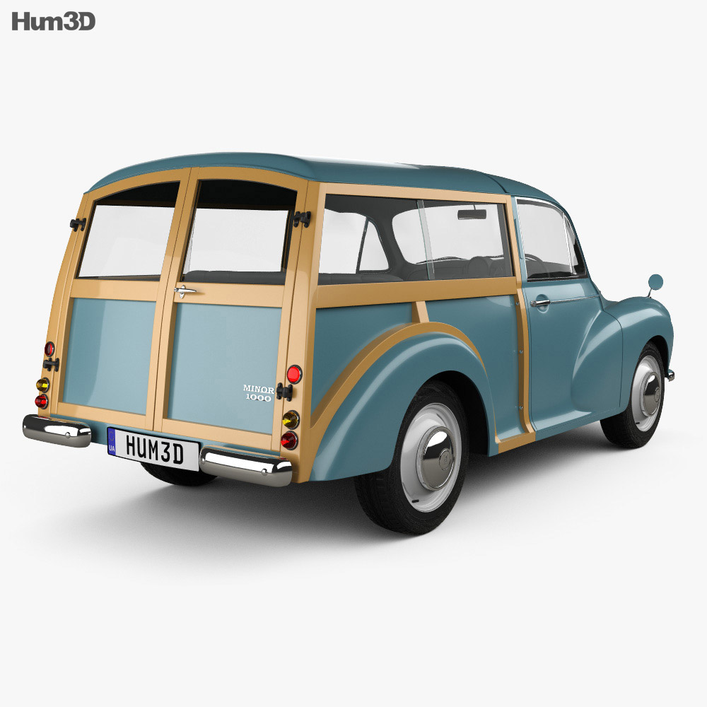 Morris Minor 1000 Traveller 1956 3D model - Download Van on 3DModels.org