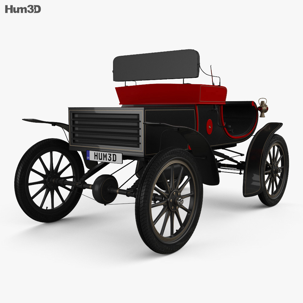 Oldsmobile Model R Curved Dash Runabout 1901 3D model - Download Sports ...