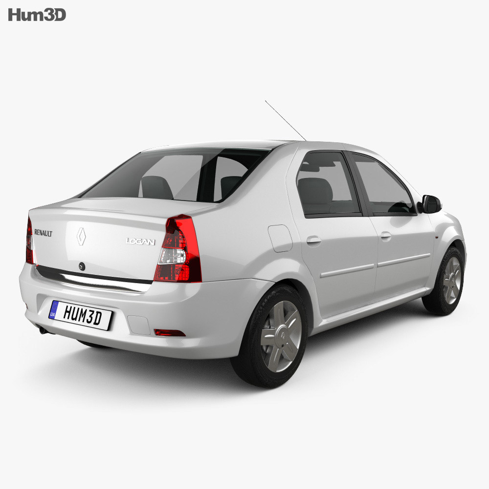 Renault Logan sedan 2013 3D model - Download Sedan on 3DModels.org