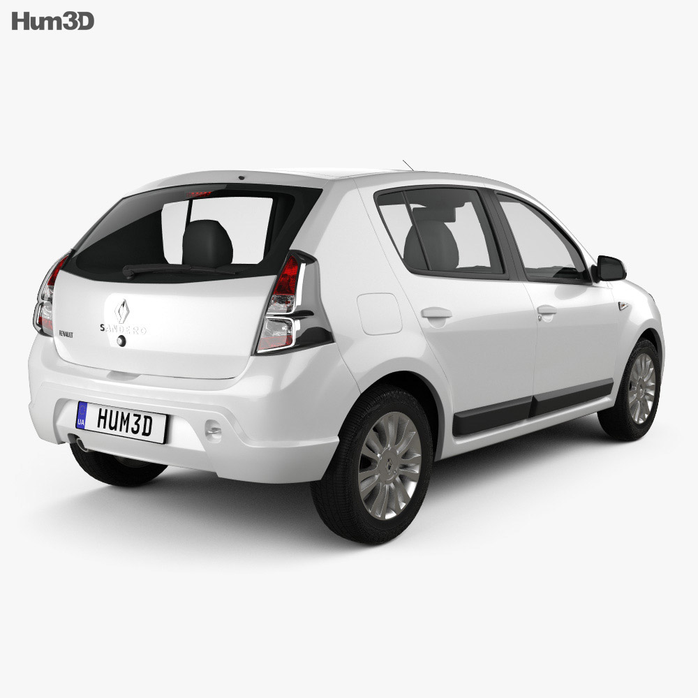 Renault Sandero (BR) 2014 3D model - Download Hatchback on 3DModels.org