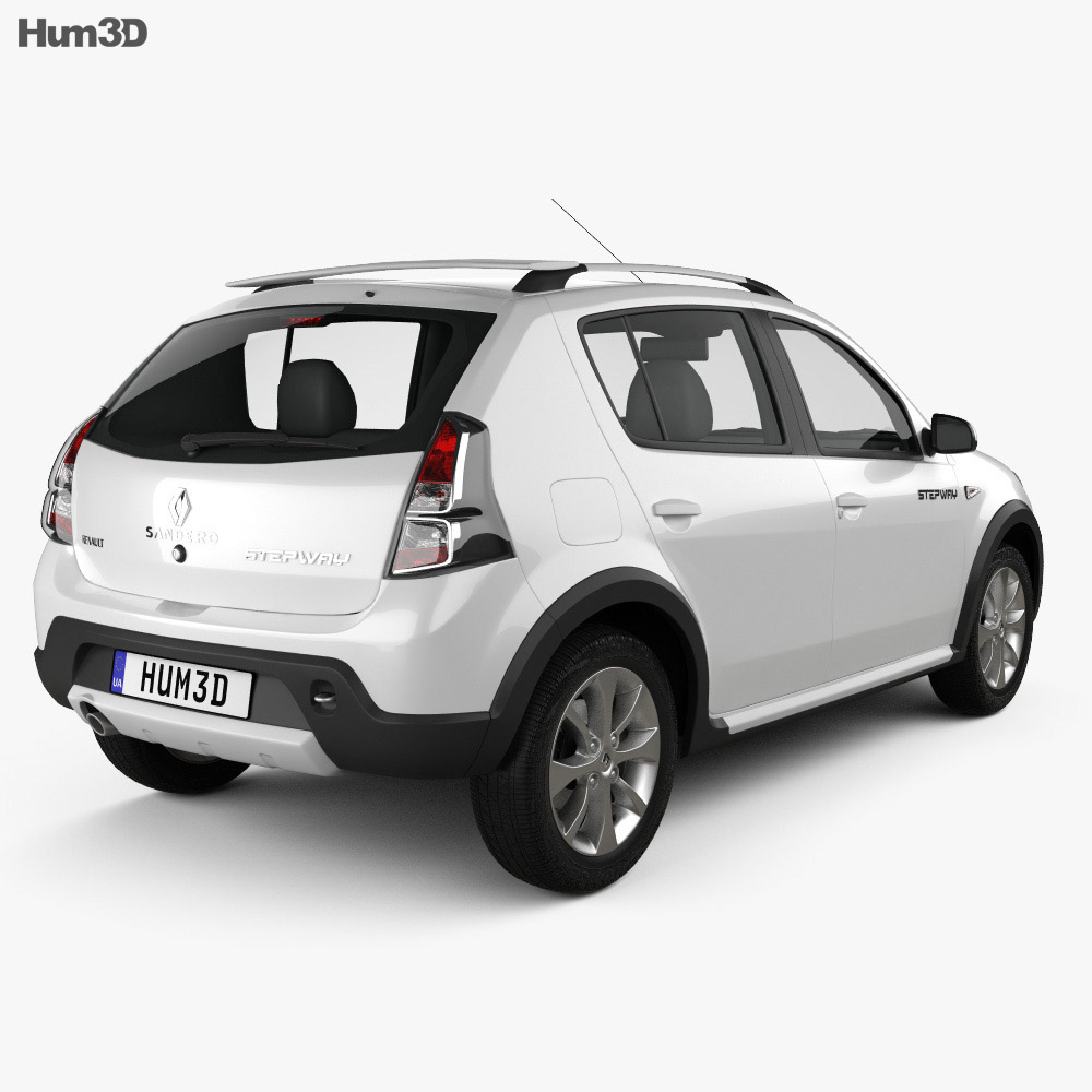 Renault Sandero Stepway (BR) 2014 3D model - Download Crossover SUV on ...