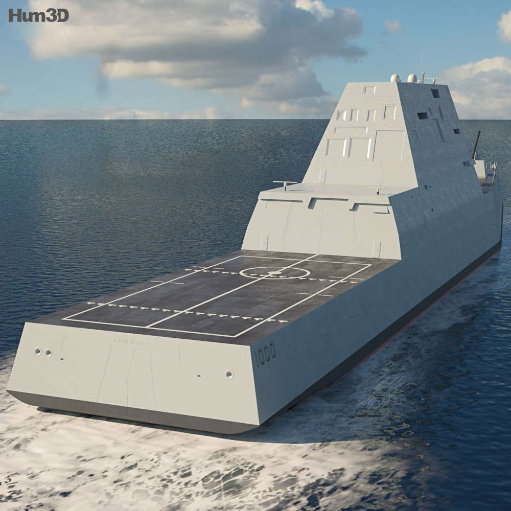 USS Zumwalt 3D model - Download Warship on 3DModels.org