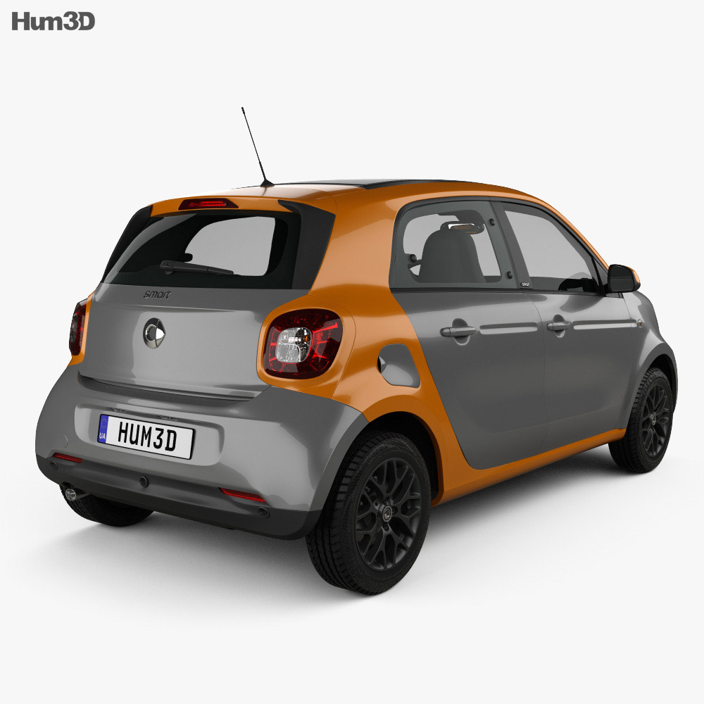Smart Forfour 2017 3D model - Download Hatchback on 3DModels.org