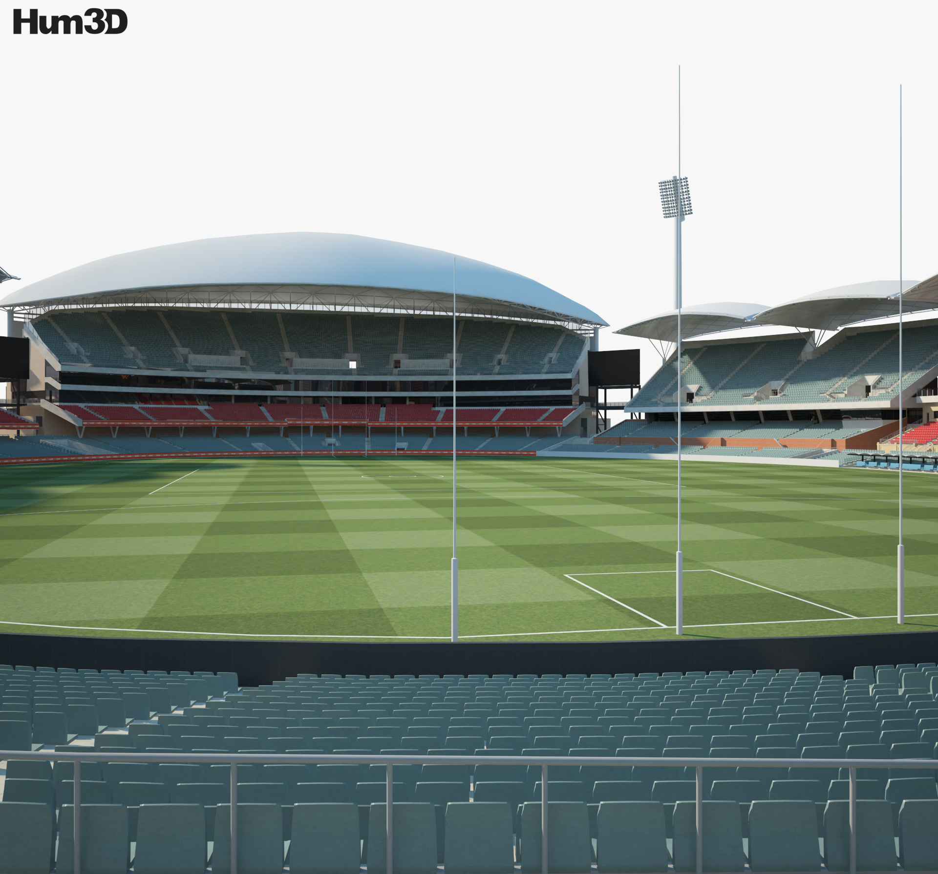 Adelaide Oval 3D model - Download Stadium on 3DModels.org