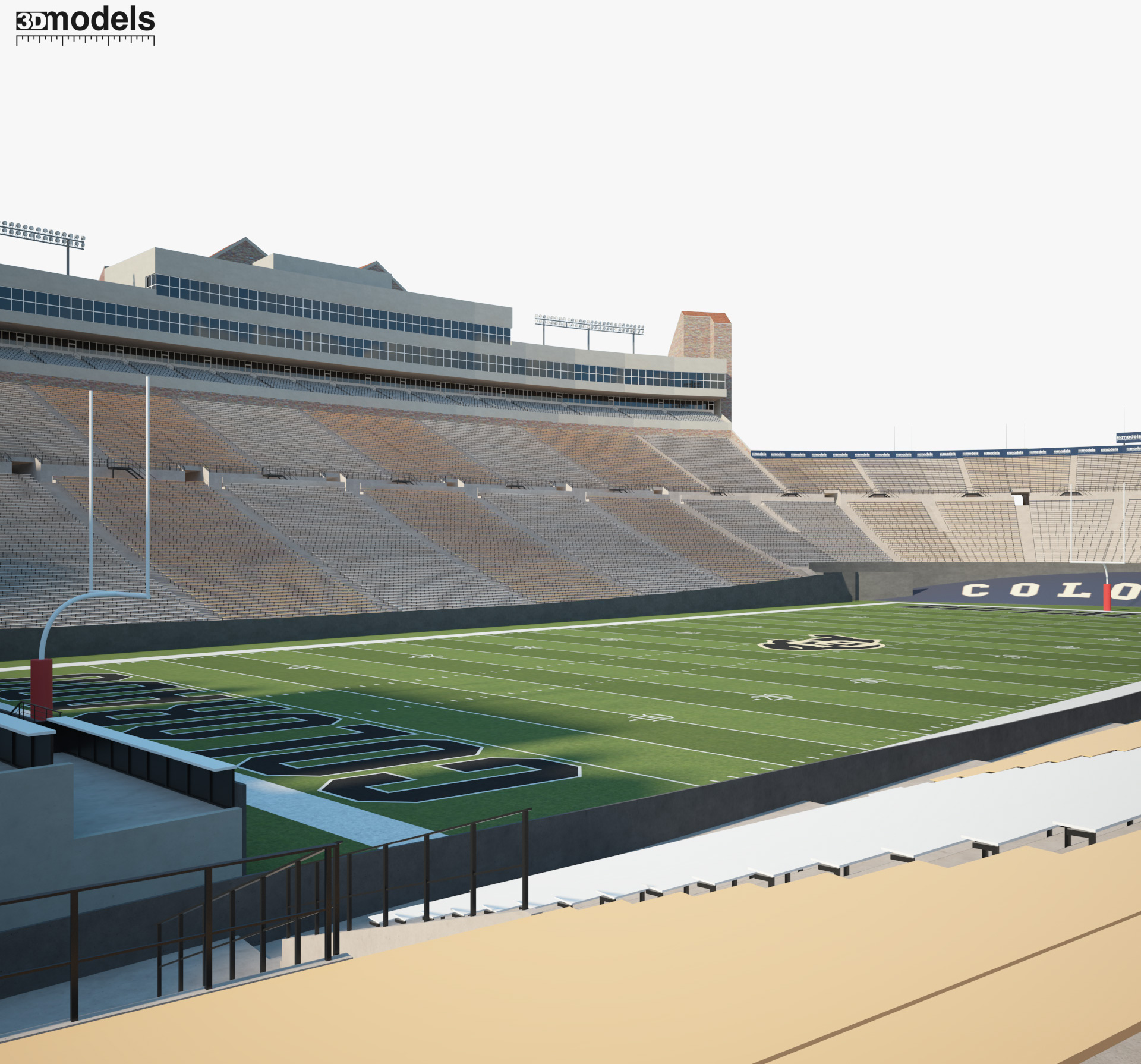 Folsom Field 3D model - Download Stadium on 3DModels.org