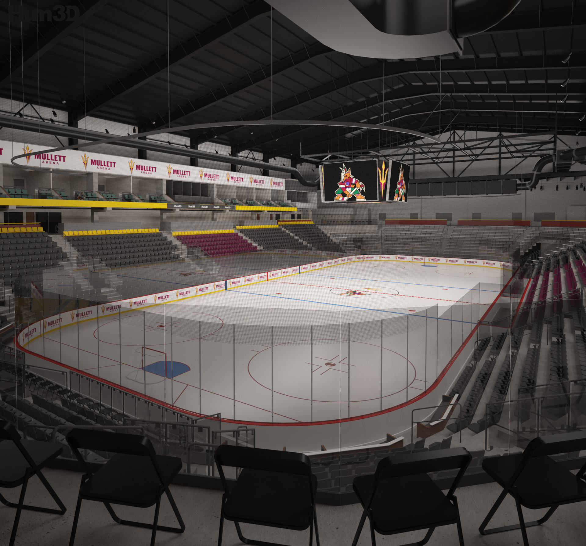 Mullett Arena 3D model - Download Stadium on 3DModels.org