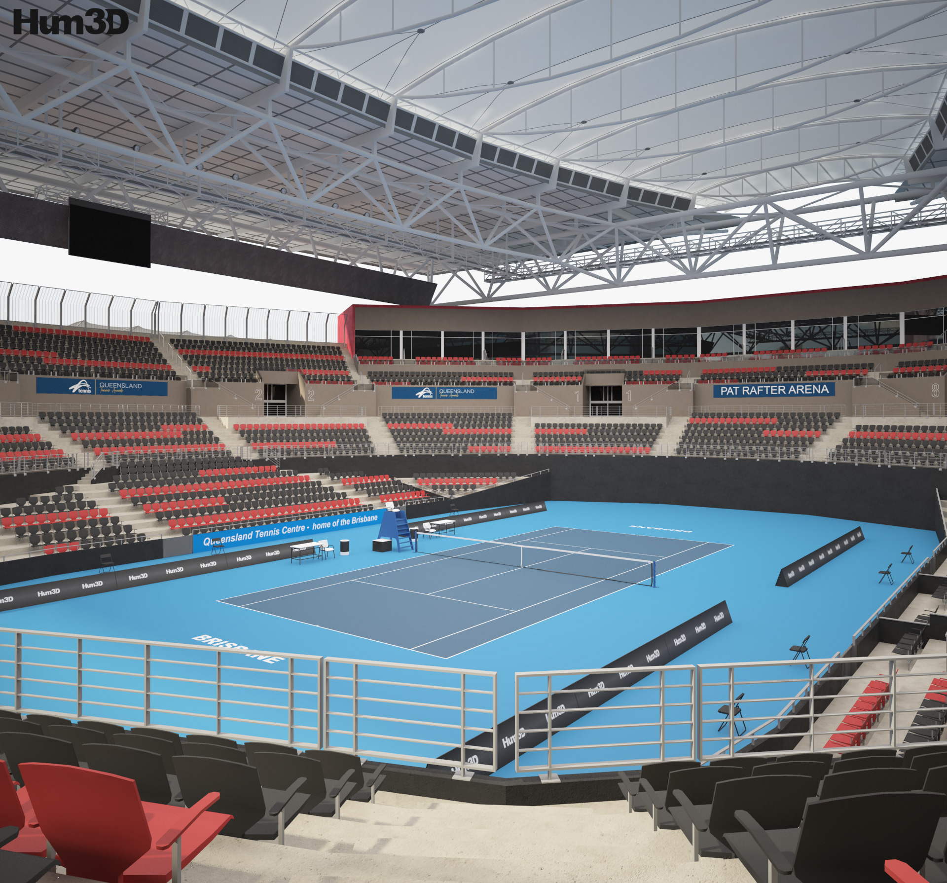 Pat Rafter Arena 3D model - Download Stadium on 3DModels.org