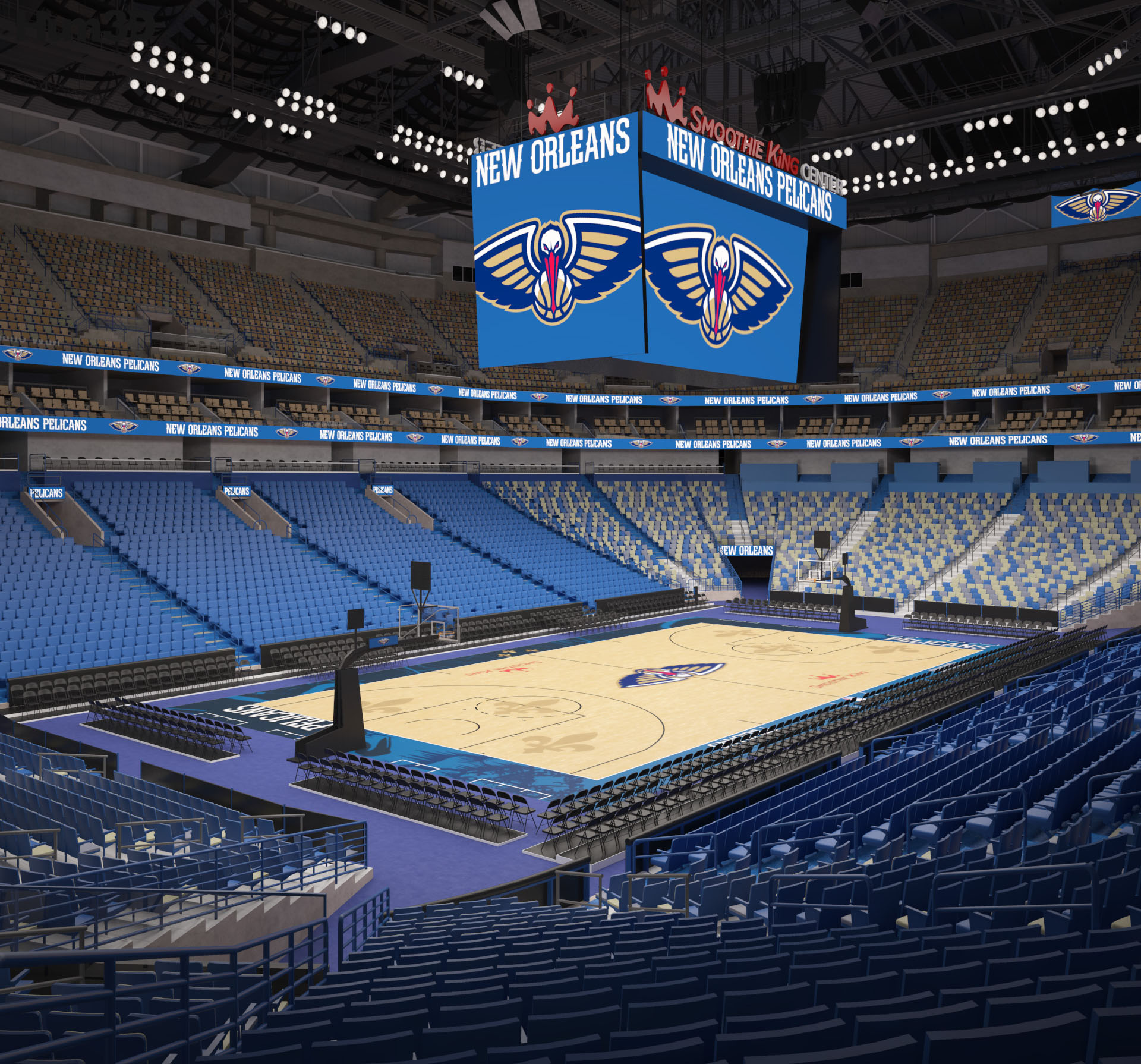 Smoothie King Center 3D model - Download Stadium on 3DModels.org
