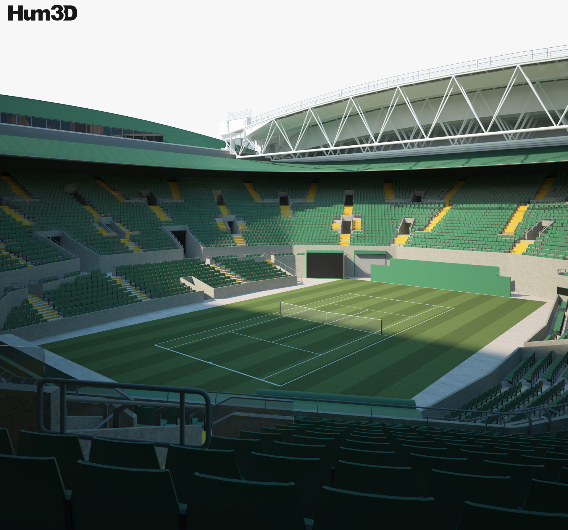 Wimbledon Court One 3D model - Download Stadium on 3DModels.org