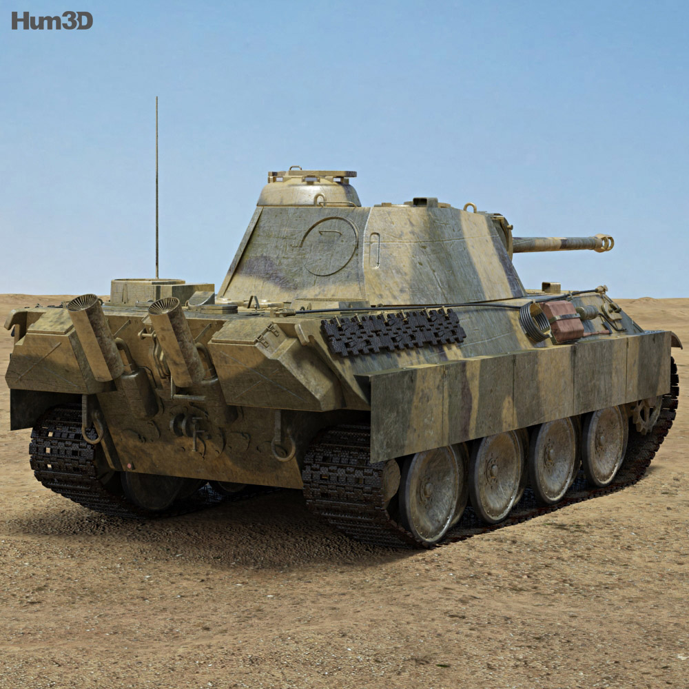 Panther Tank 3D model - Download Tank on 3DModels.org