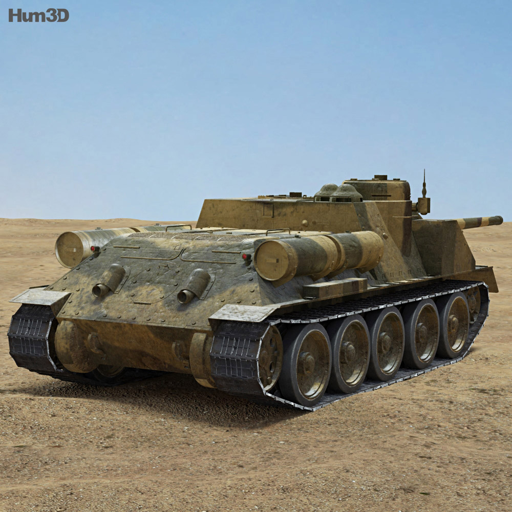 SU-100 Modelo 3D - Descargar Cañón on 3DModels.org