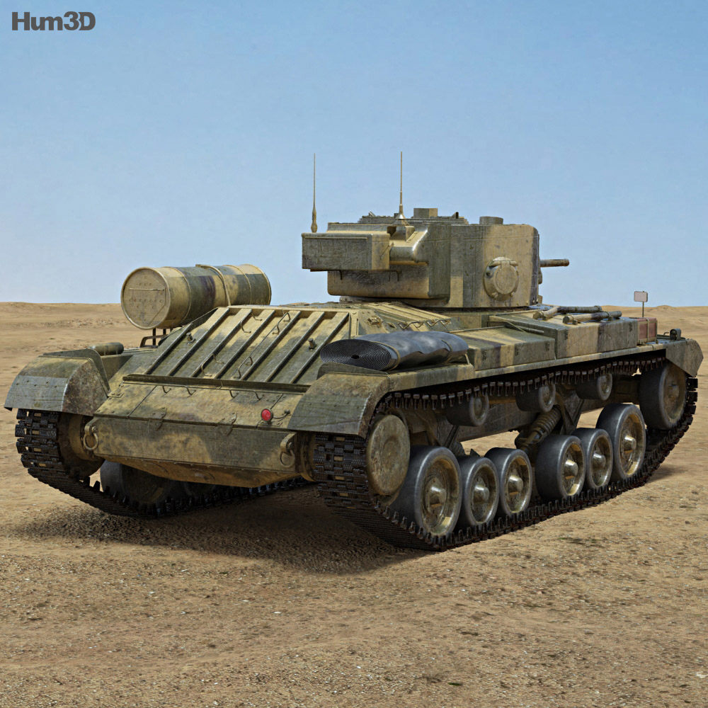 Valentine Infantry Tank Mk III 3D model - Download Tank on 3DModels.org