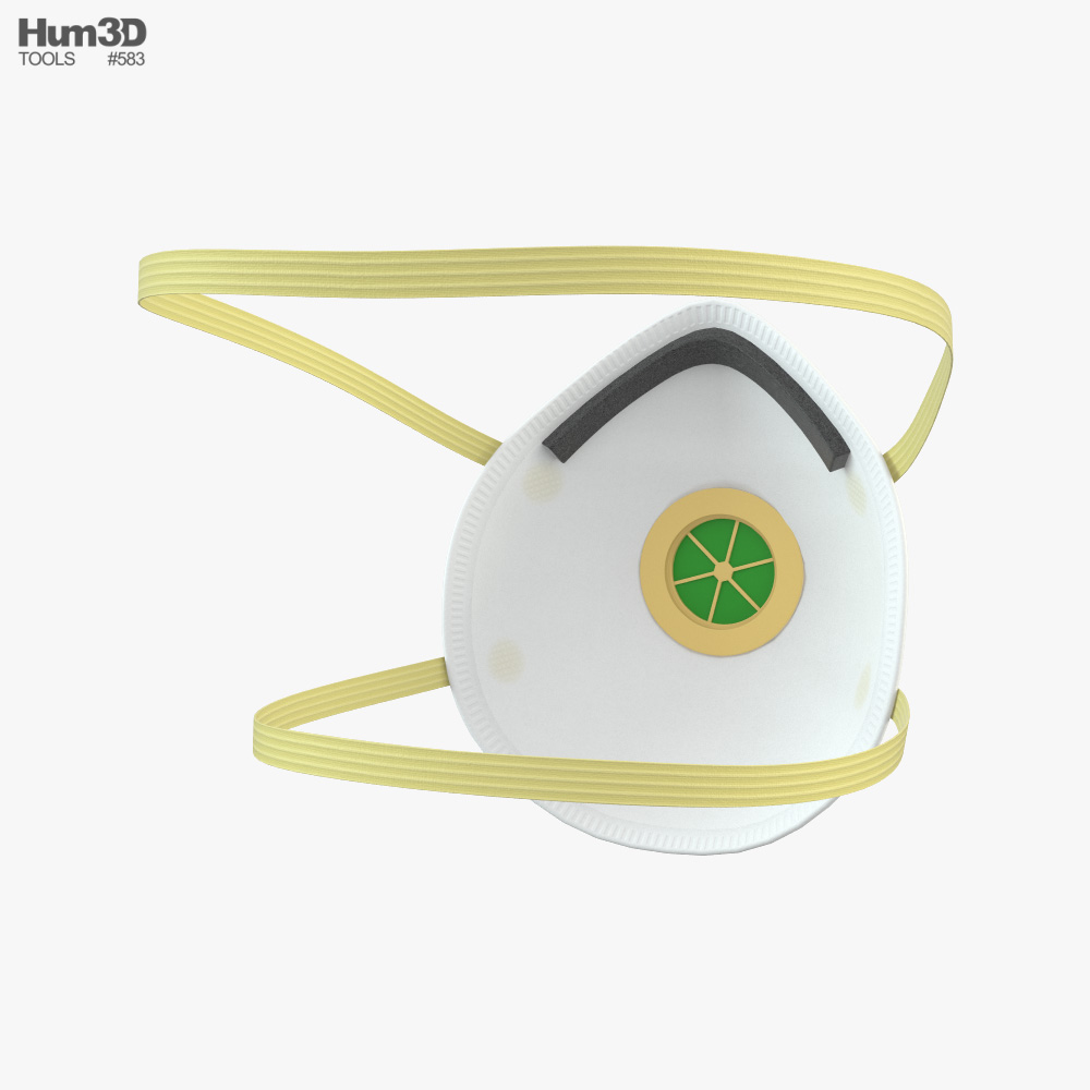 Respirator Mask N95 3D model - Download Medical Equipment on 3DModels.org