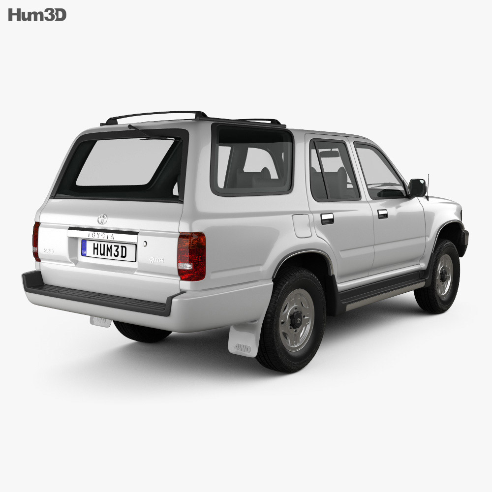 Toyota 4Runner 1995 3D model - Download Crossover SUV on 3DModels.org