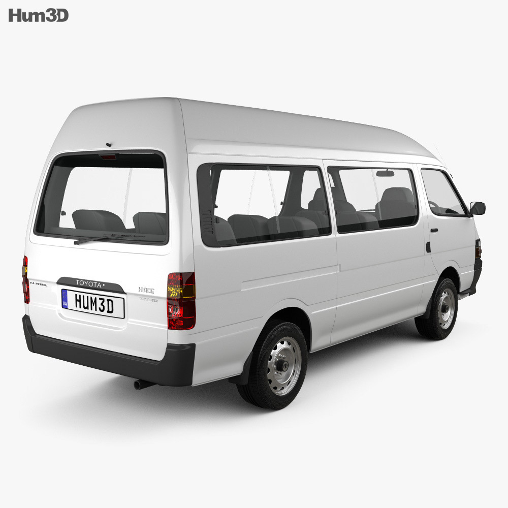 Toyota HiAce Commuter 1996 3D model - Download Van on 3DModels.org