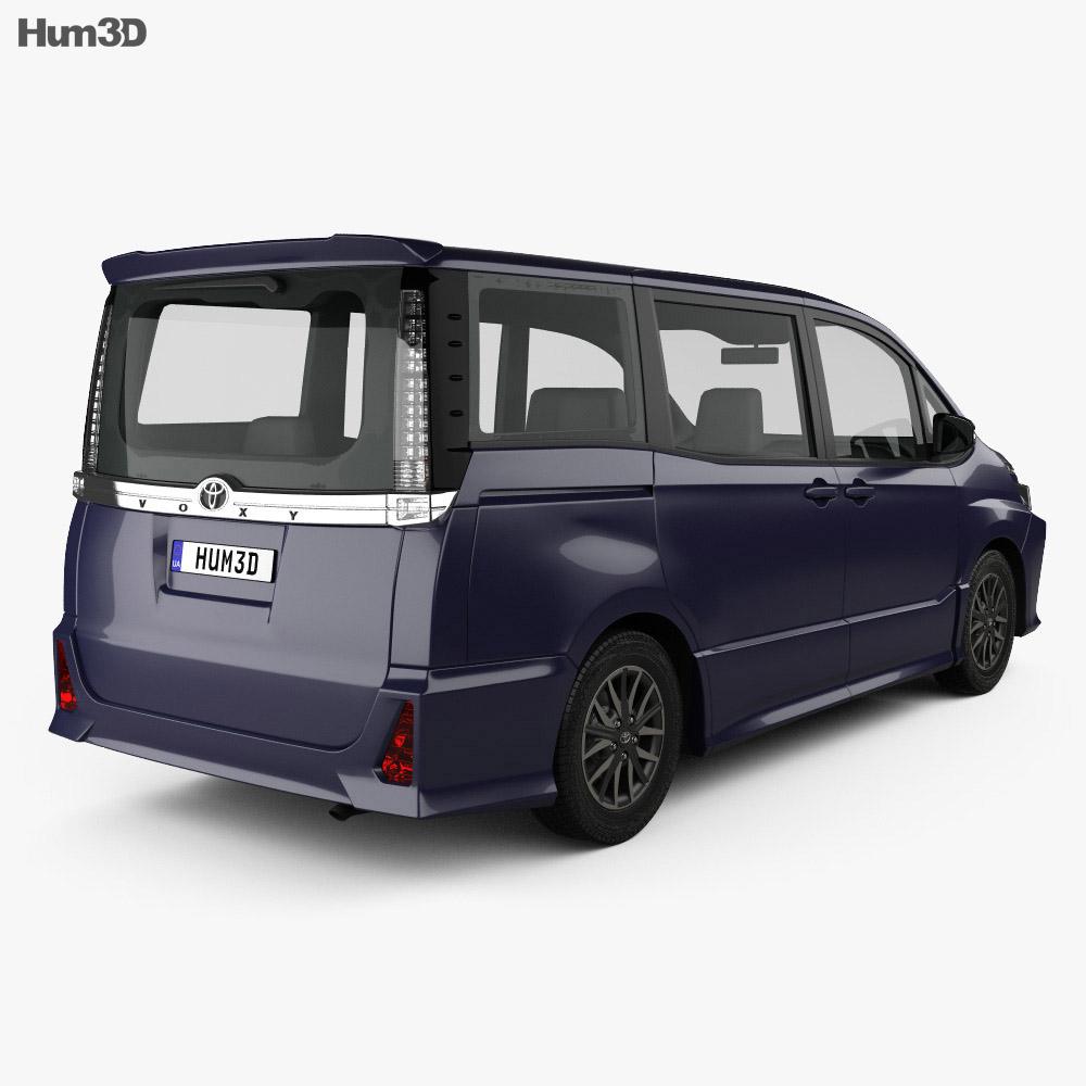 Toyota Voxy ZS 2017 3D model - Download Van on 3DModels.org