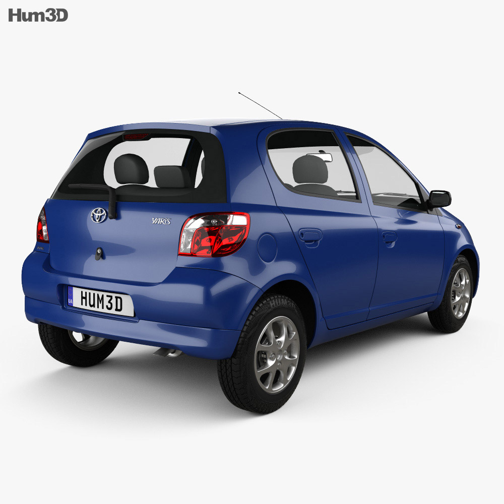 Toyota Yaris 5-door 2005 3D model - Download Hatchback on 3DModels.org