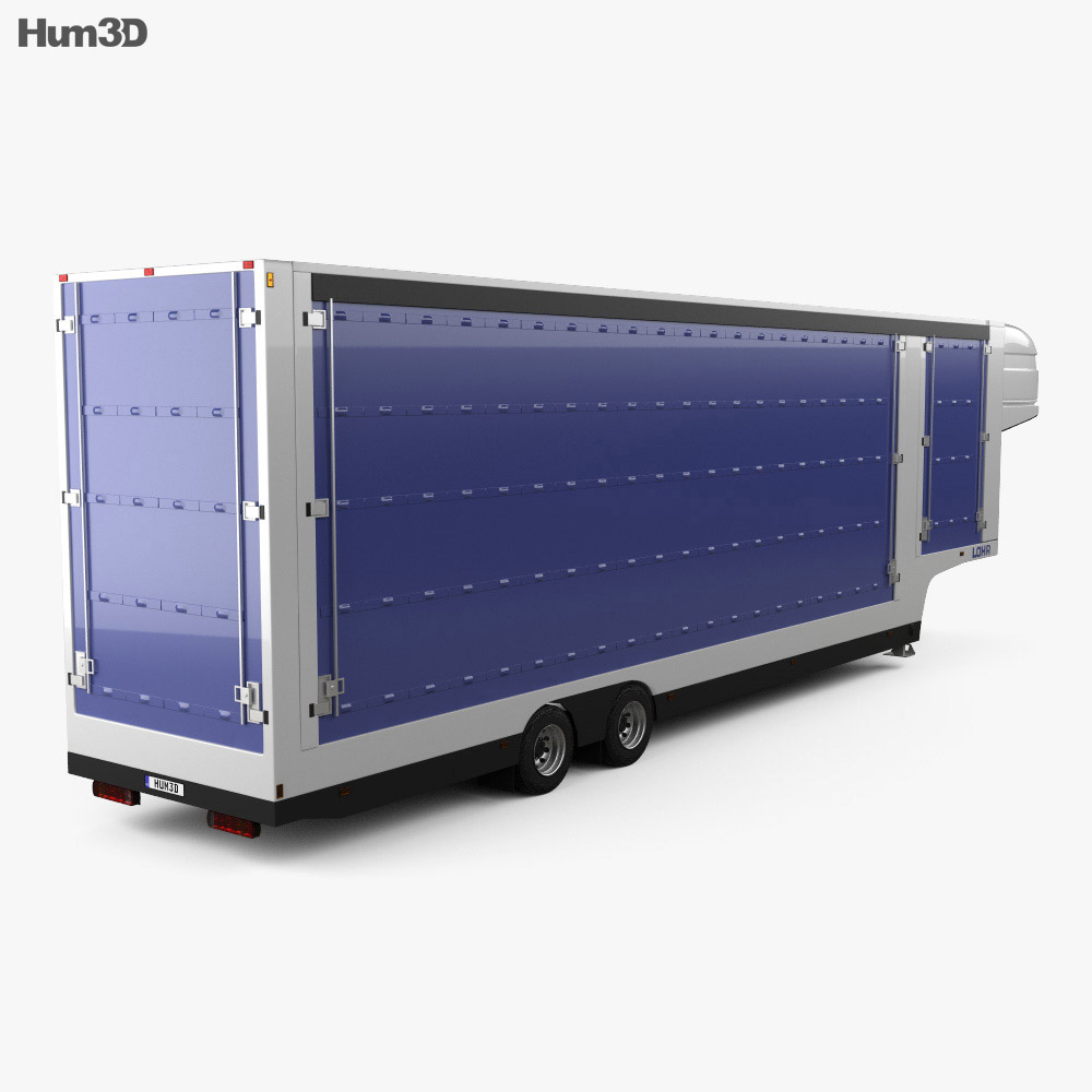 LOHR Confidential Car Transporter Semi Trailer 2015 3D model - Download ...