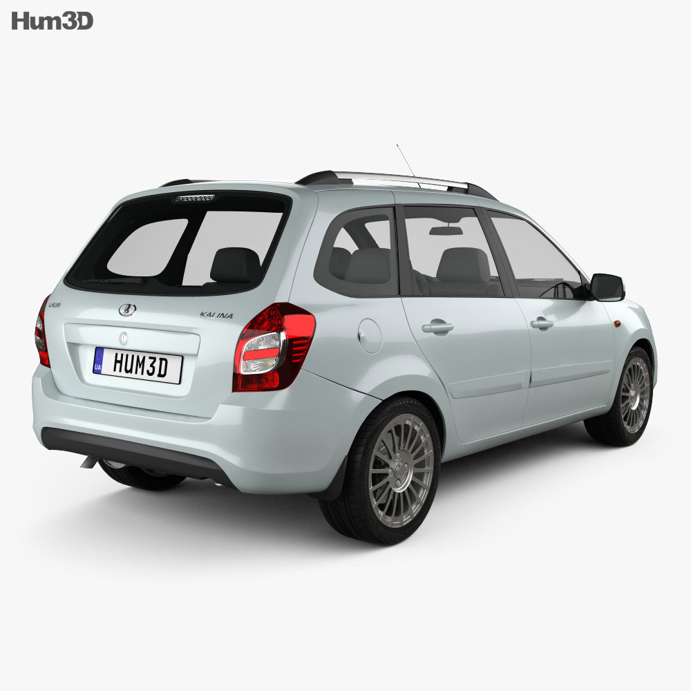 VAZ Lada Kalina (2194) Wagon 2017 3D model - Download Wagon car on ...