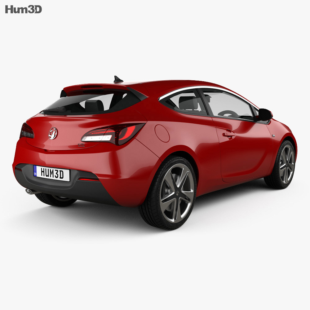 Vauxhall Astra GTC 2015 3D model - Download Hatchback on 3DModels.org