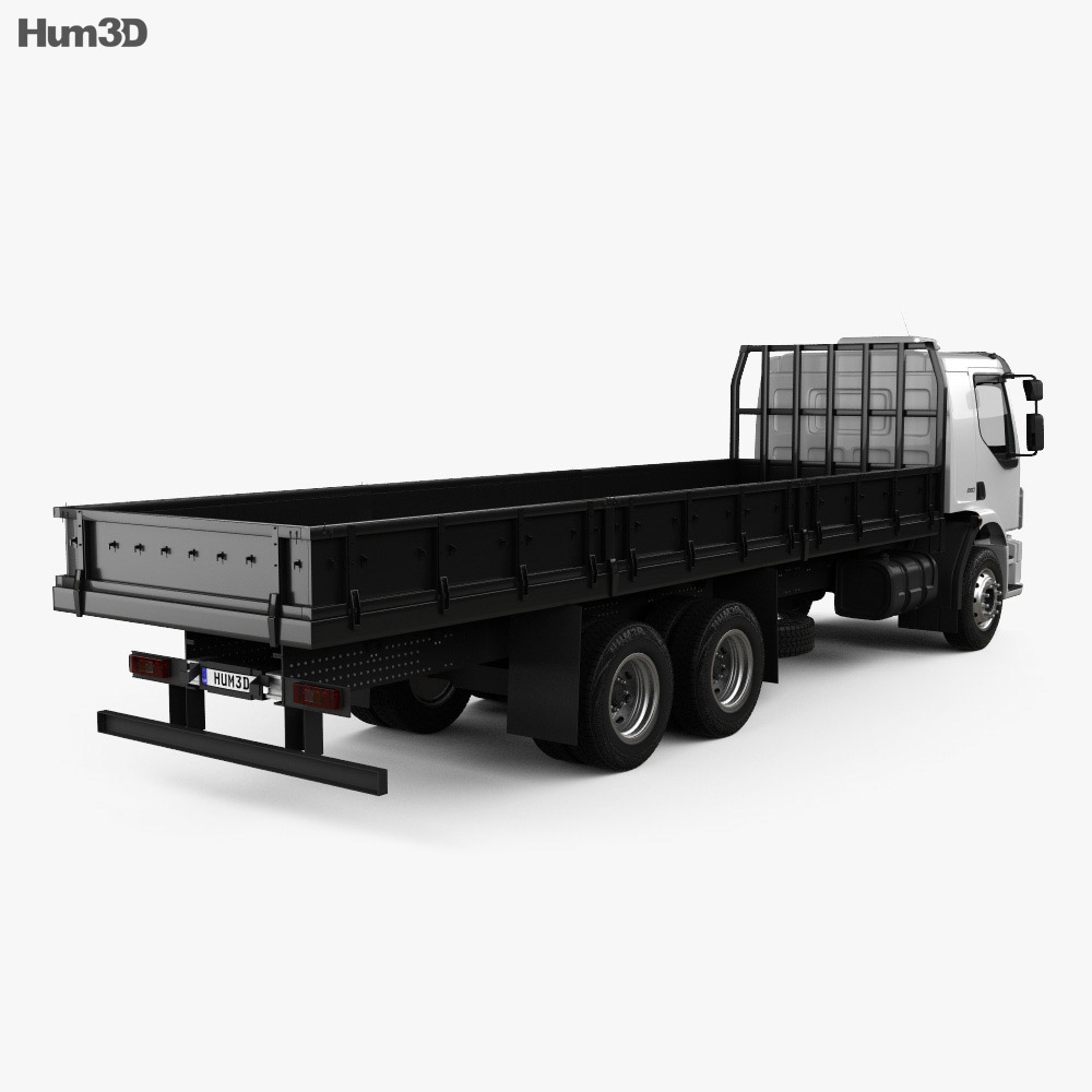 Volvo VM 플랫 베드 트럭 2012 3D 모델 - 다운로드 트럭 on 3DModels.org